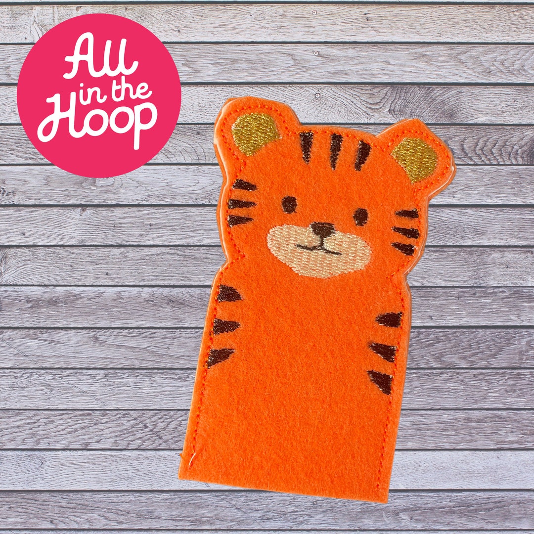 In the Hoop Finger Puppet Tiger, Machine Embroidery Designs, Brother ...