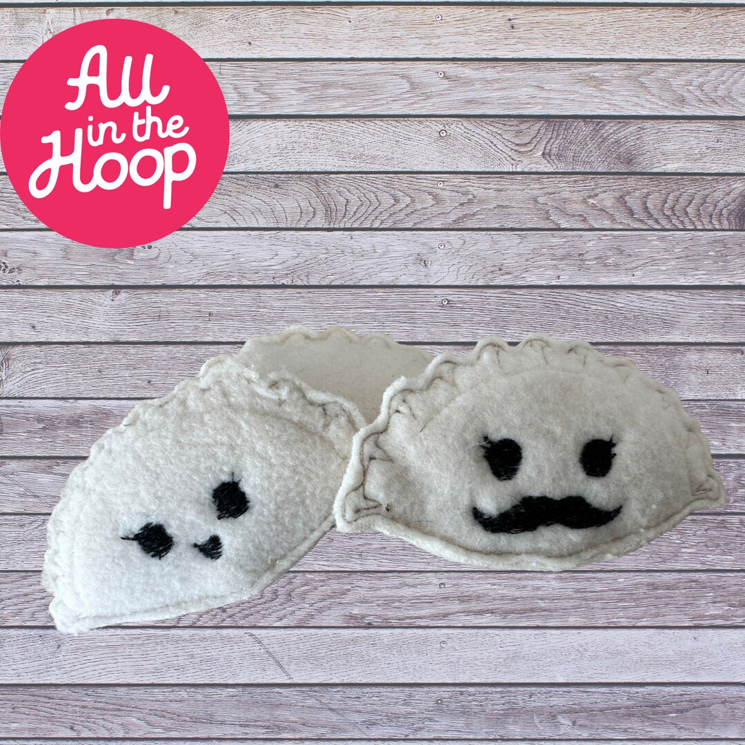 In the Hoop Cute Dumpling Faces Toy Food, Play Food, Machine Embroidery ...