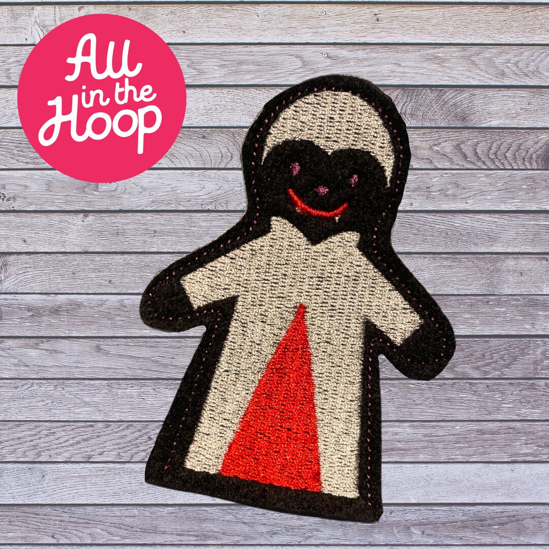 In the Hoop Finger Puppet Vampire, Machine Embroidery Designs, Brother ...