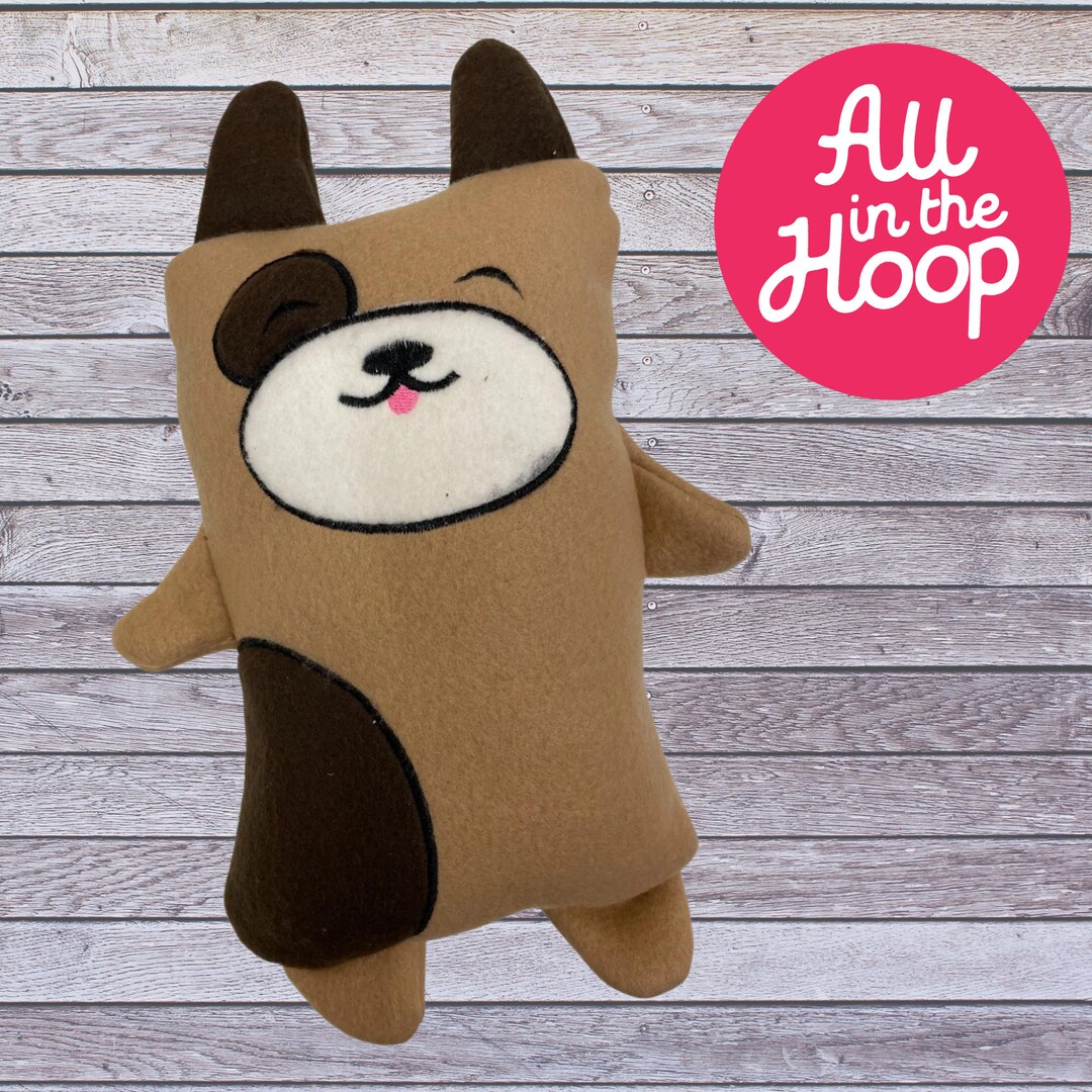In the Hoop Bean Dog Stuffie, Machine Embroidery Designs, Brother PES ...