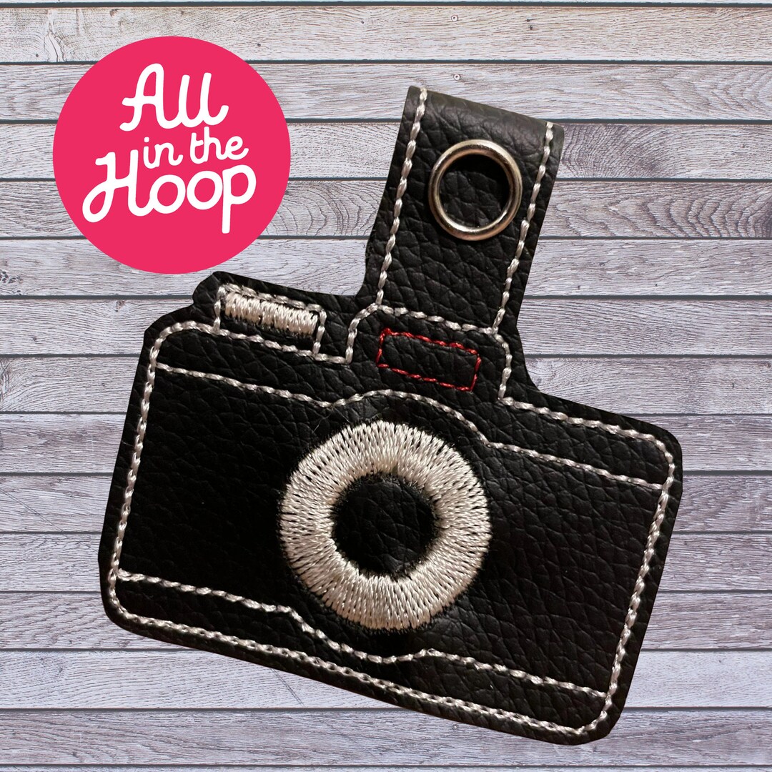 In the Hoop Key Fob Camera, Machine Embroidery Designs, Brother PES ...