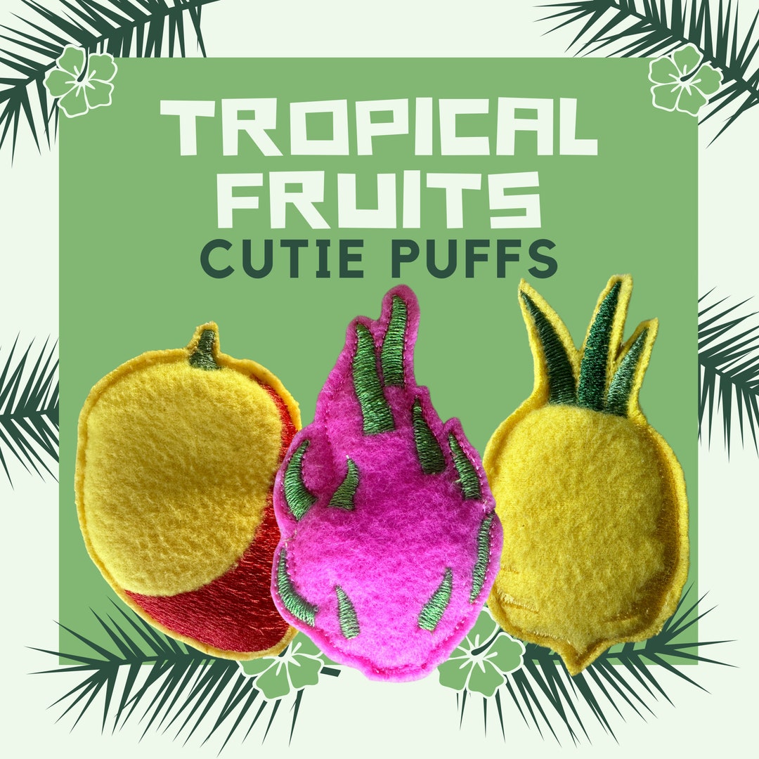 In the Hoop Tropical Fruits, Play Food, Machine Embroidery Designs ...