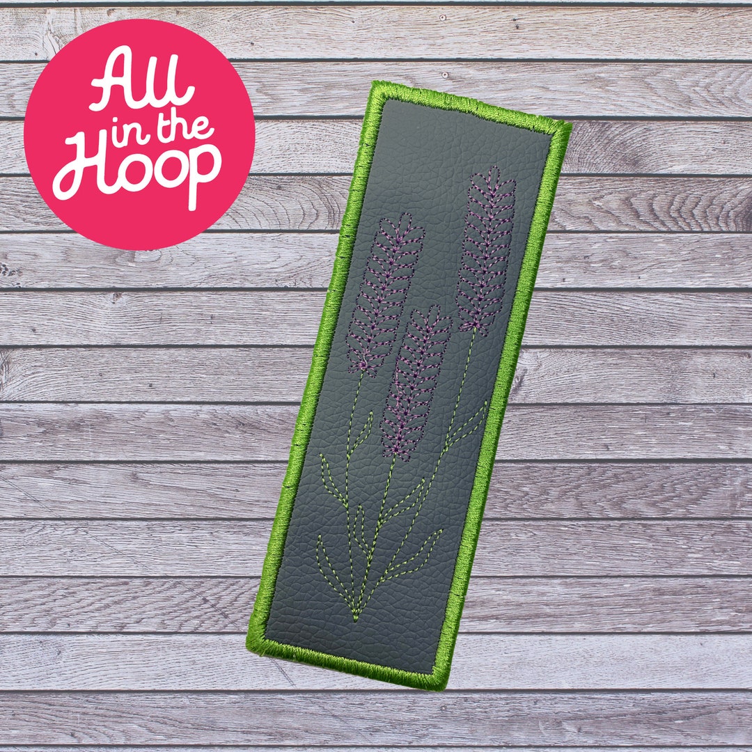 In the Hoop Cattails Floral Bookmark, Machine Embroidery Designs ...