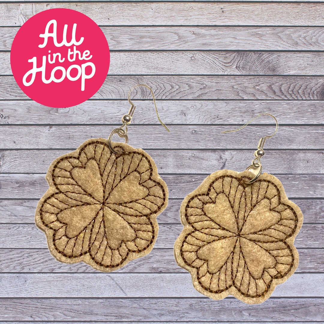 In the Hoop Earrings Brown, Accessories Machine Embroidery Designs ...