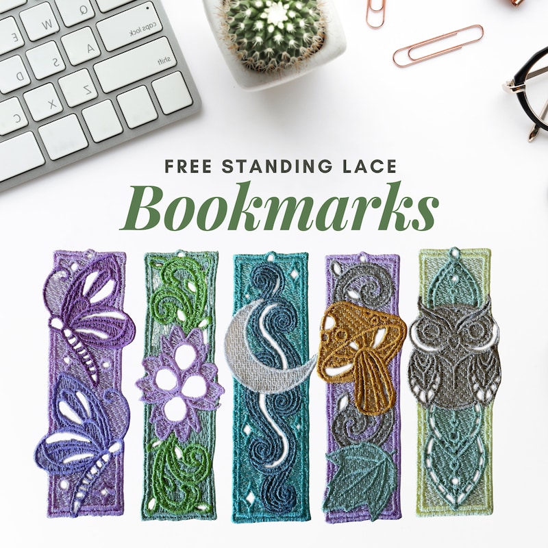 Corner Bookmark Ith Embroidery Design - Etsy