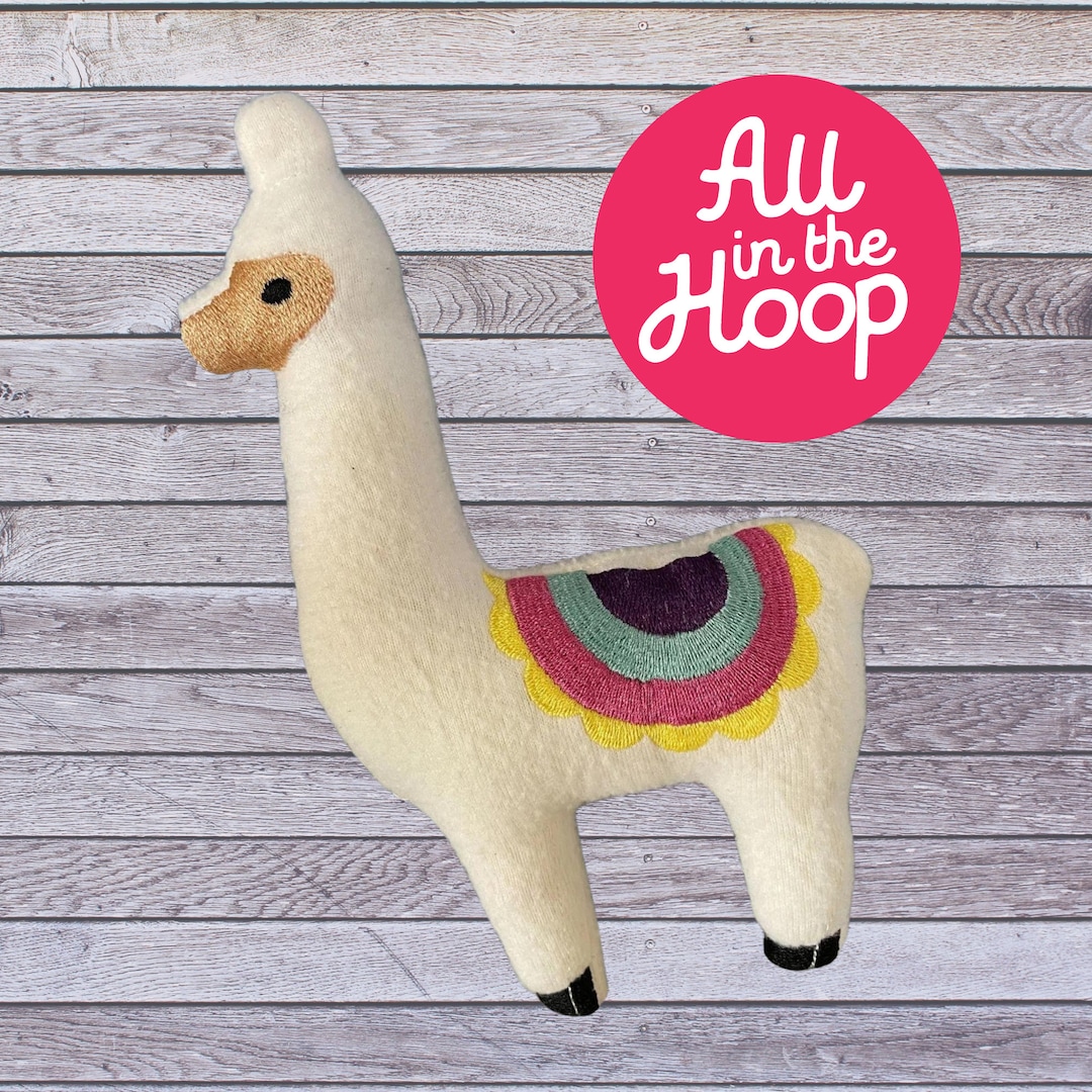 In the Hoop Llama Stuffie, Animal Stuffy Machine Embroidery Designs ...