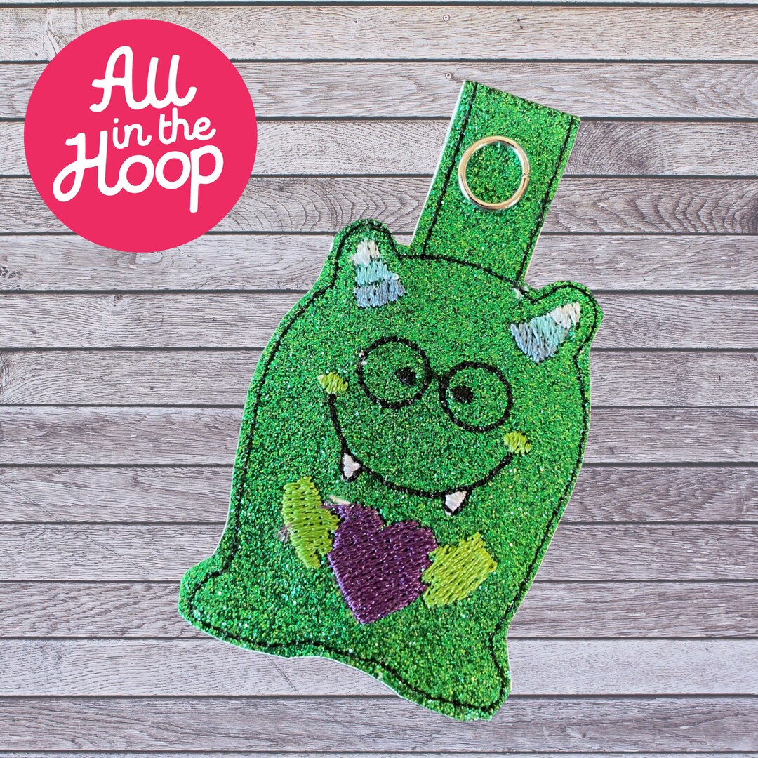 In the Hoop Key Fob Monster, Key Chain Machine Embroidery Designs ...