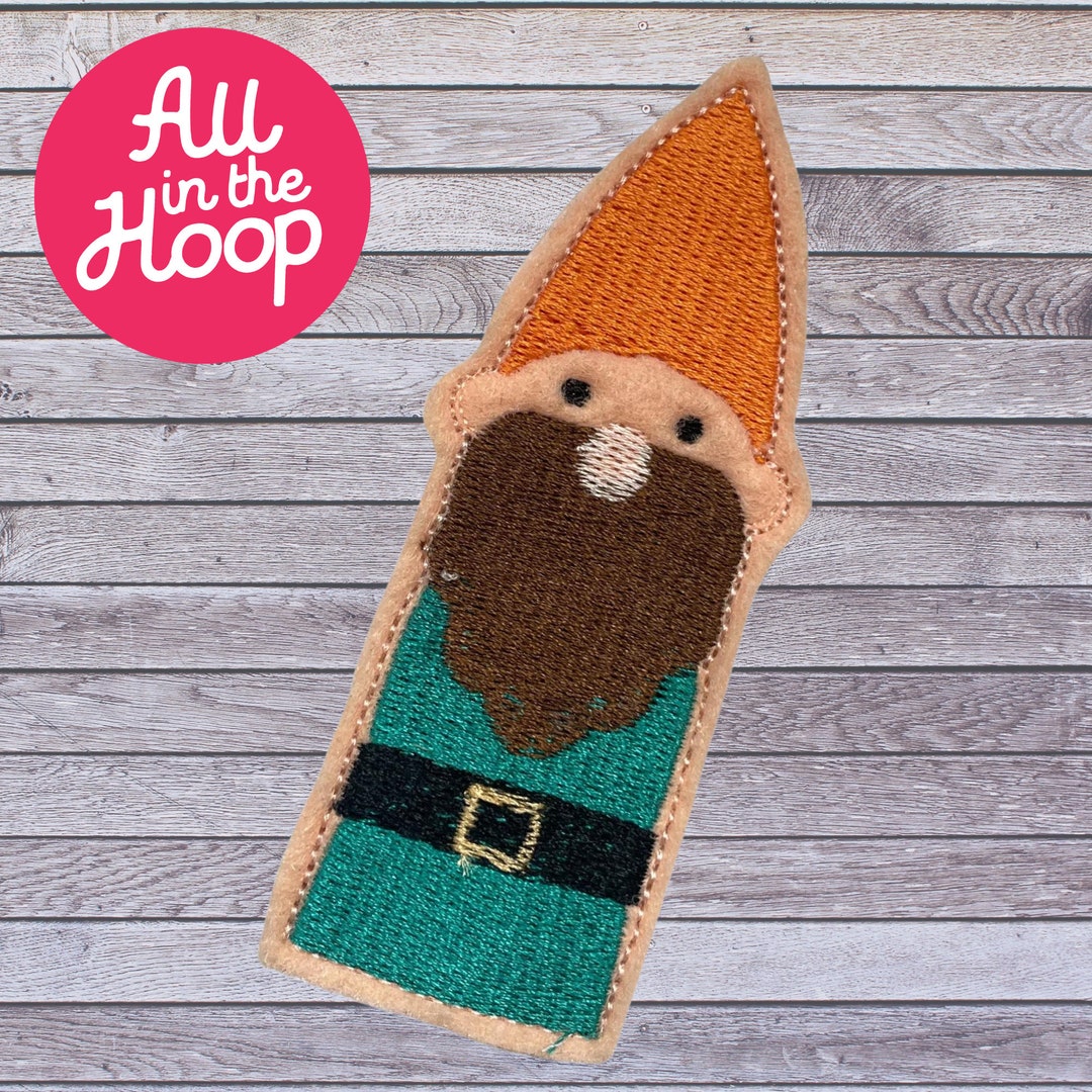 In the Hoop Fantasy Finger Puppet Gnome, Machine Embroidery Designs ...