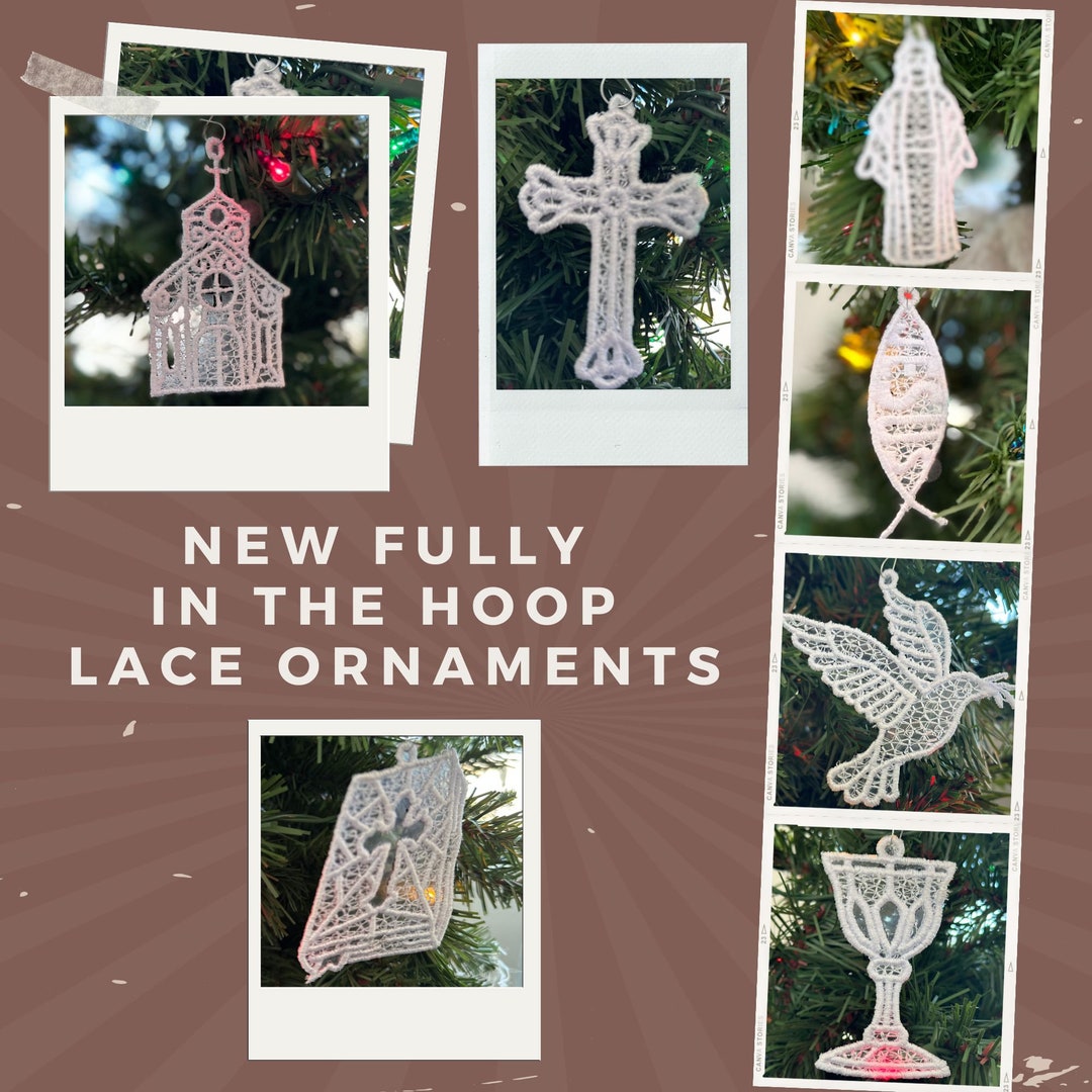 In the Hoop Freestanding Lace Ornament 7 Pack, Machine Embroidery ...