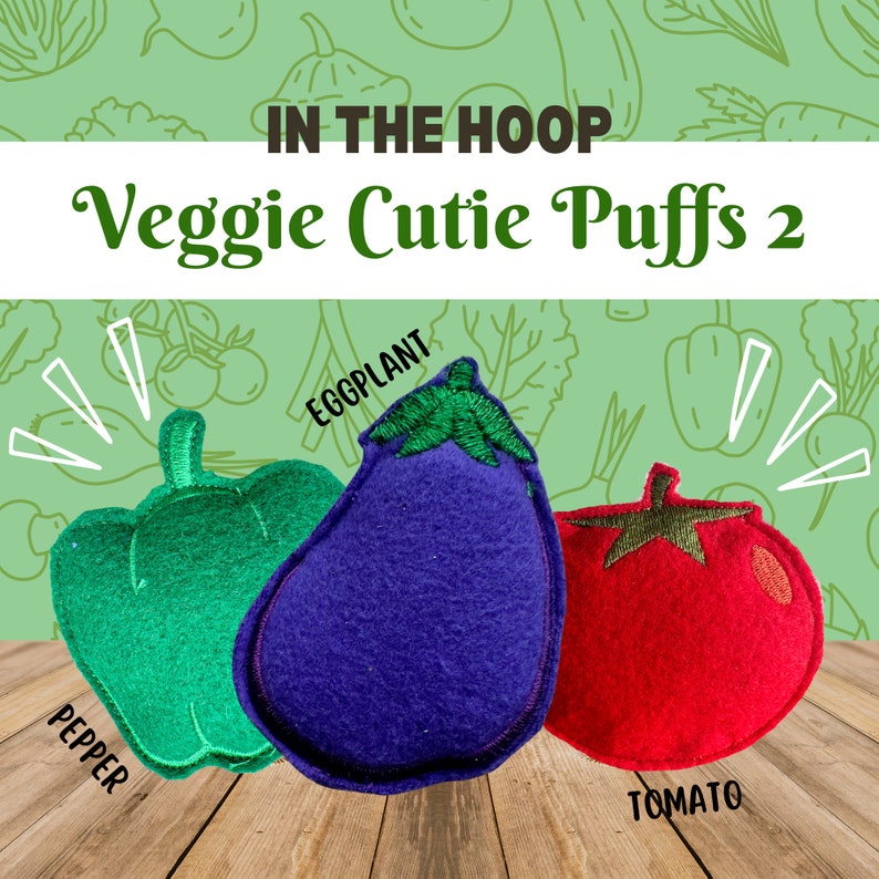 In the Hoop Veggie Pack 2, Play Food, Machine Embroidery Designs ...