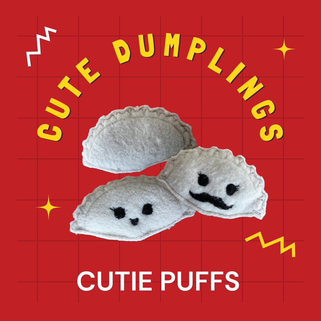 In the Hoop Cute Dumpling Faces Toy Food, Play Food, Machine Embroidery ...
