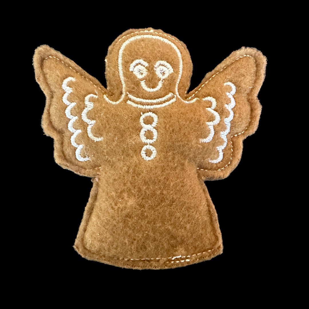 In the Hoop Gingerbread Angel, Gingerbread Cookies Machine Embroidery ...