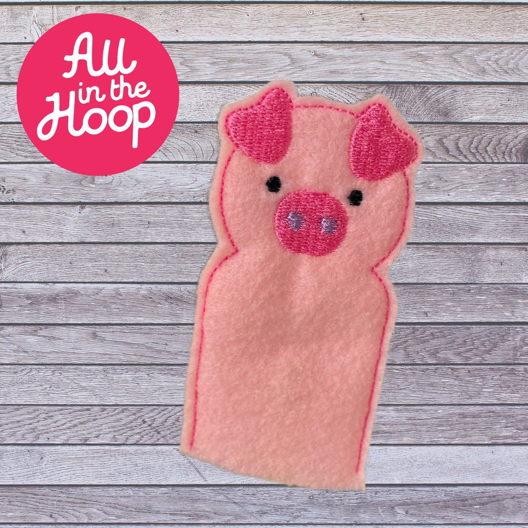 In the Hoop Farm Puppet Pig, Machine Embroidery Designs, Brother PES ...