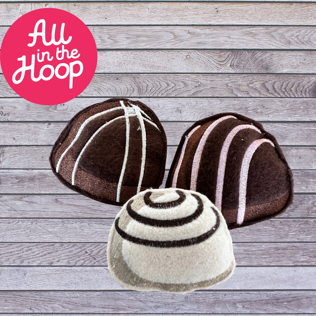 In the Hoop Chocolate Truffles Puffs, Play Food, Machine Embroidery ...