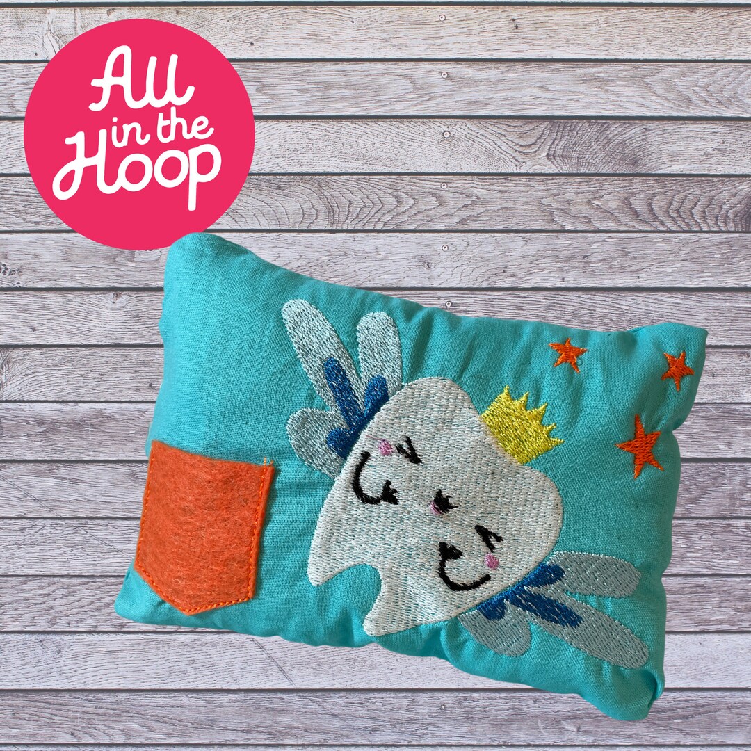 In the Hoop Tooth Fairy Pillow Tooth, Machine Embroidery Designs ...