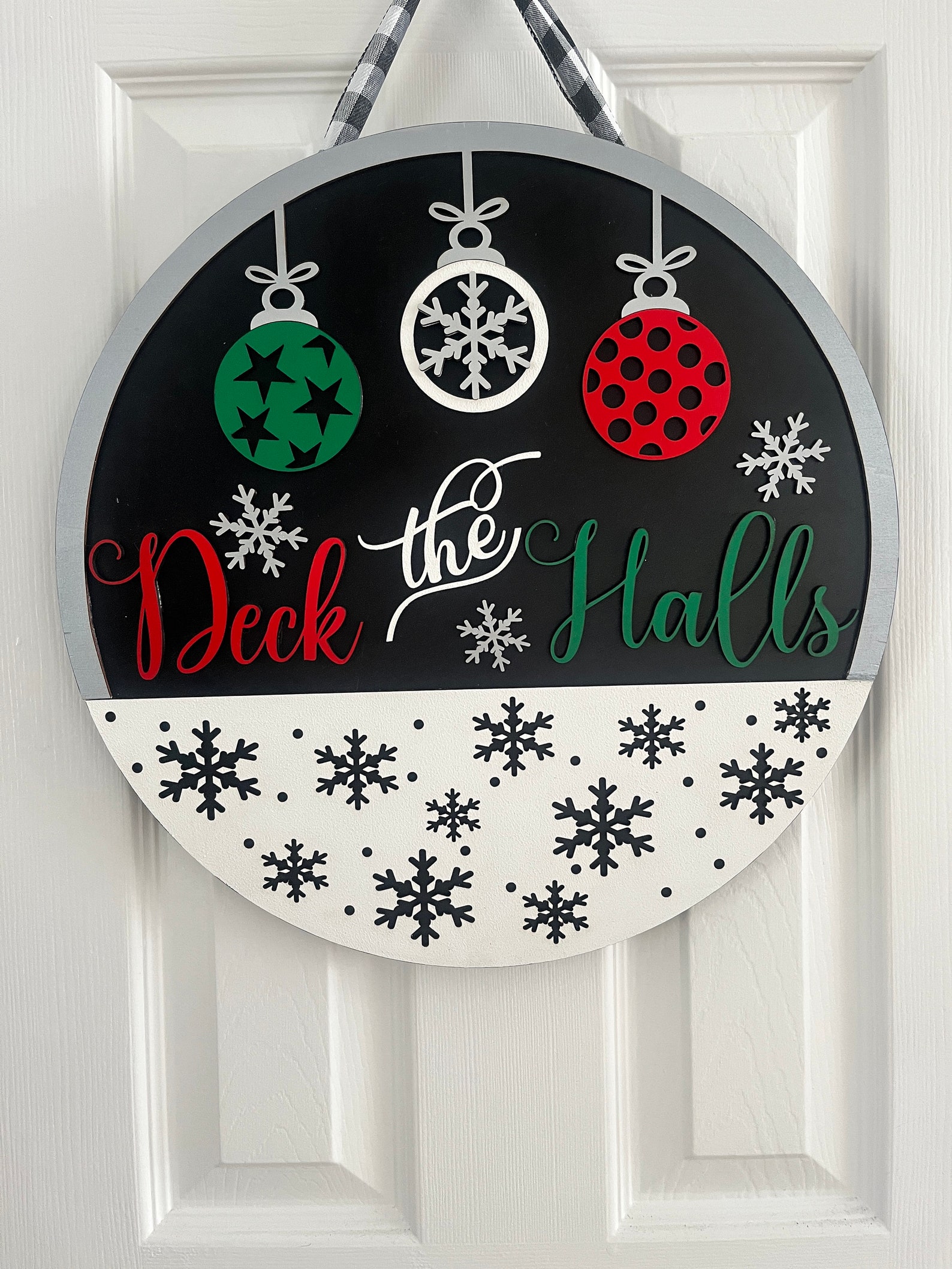 Deck the Halls, Door Hanger, Christmas Décor, Christmas, Door Décor ...