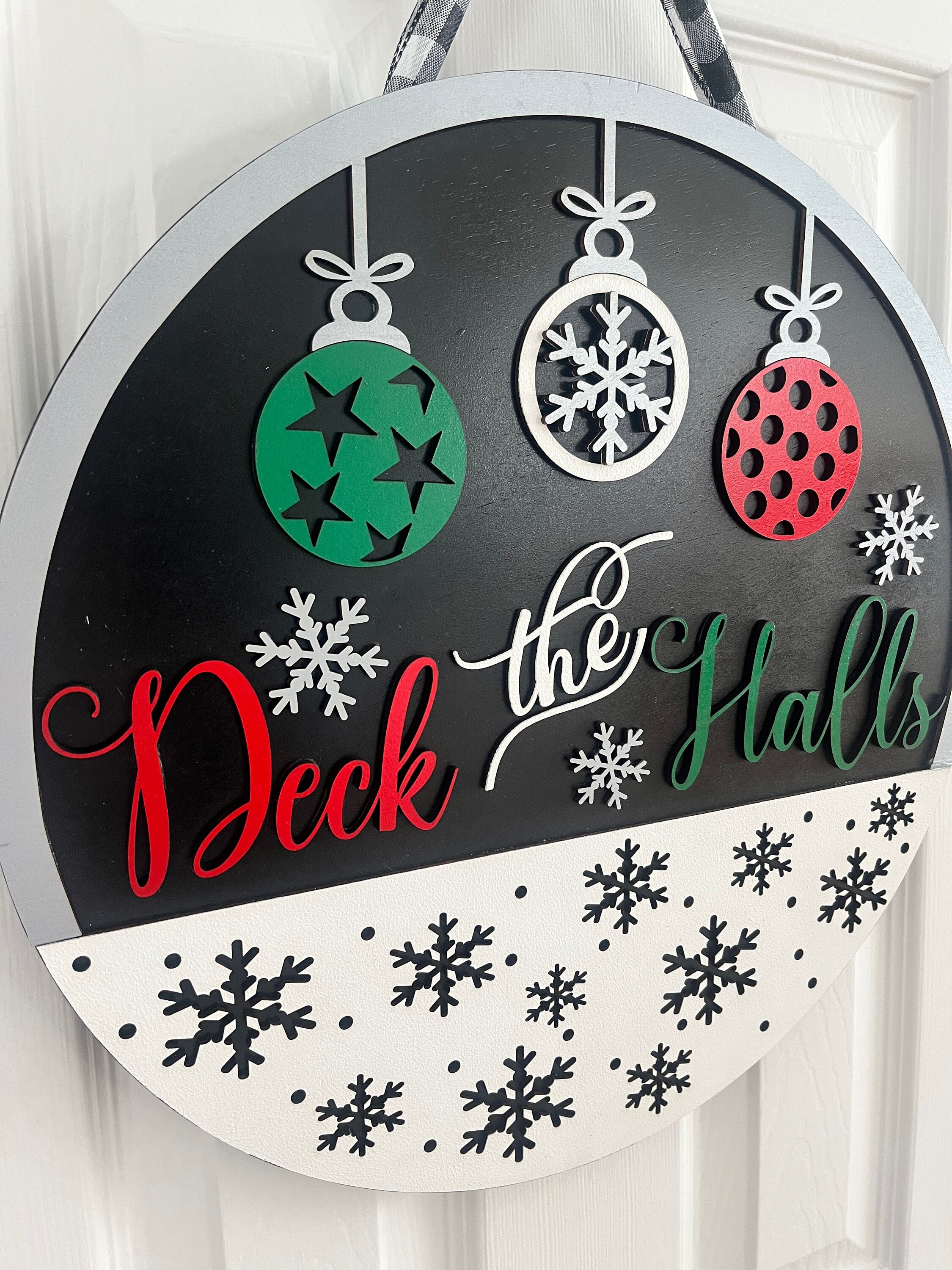 Deck the Halls, Door Hanger, Christmas Décor, Christmas, Door Décor ...