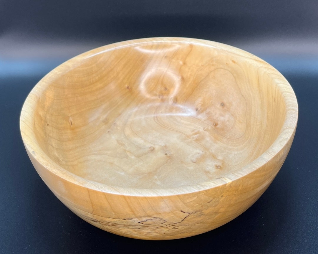 Hand Turned Silver Maple Bowl Wood Bowl Wood Turning Lathe - Etsy