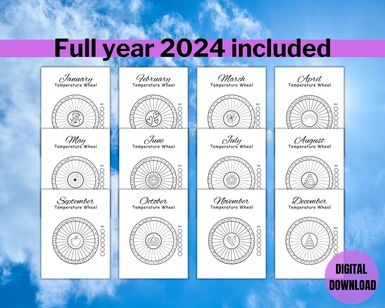 Weather Tracker Monthly Temperature Wheel Temperature Tracker for Full ...
