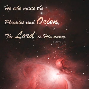 Orion Space Art Bible Verse Quote Digital Download, Quote Wall Art ...