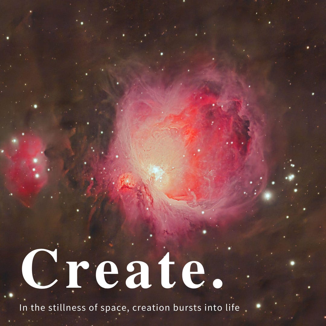 Orion Nebula With Quote Space Photo Gift Digital Download, Space ...