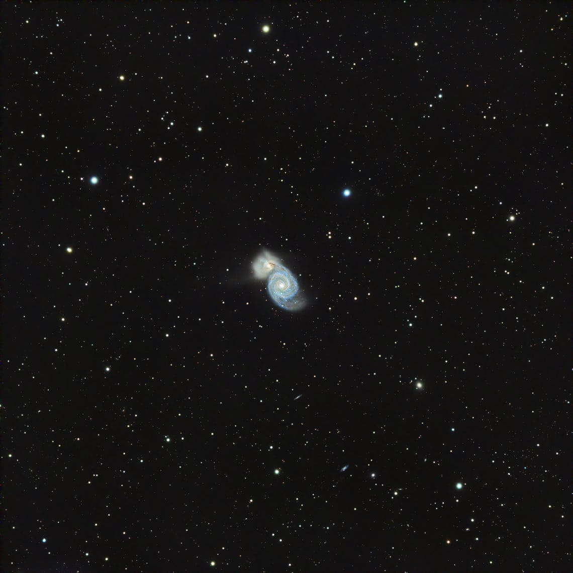 Whirlpool Galaxy High-res Space Photography Digital Print, Wall Decor ...