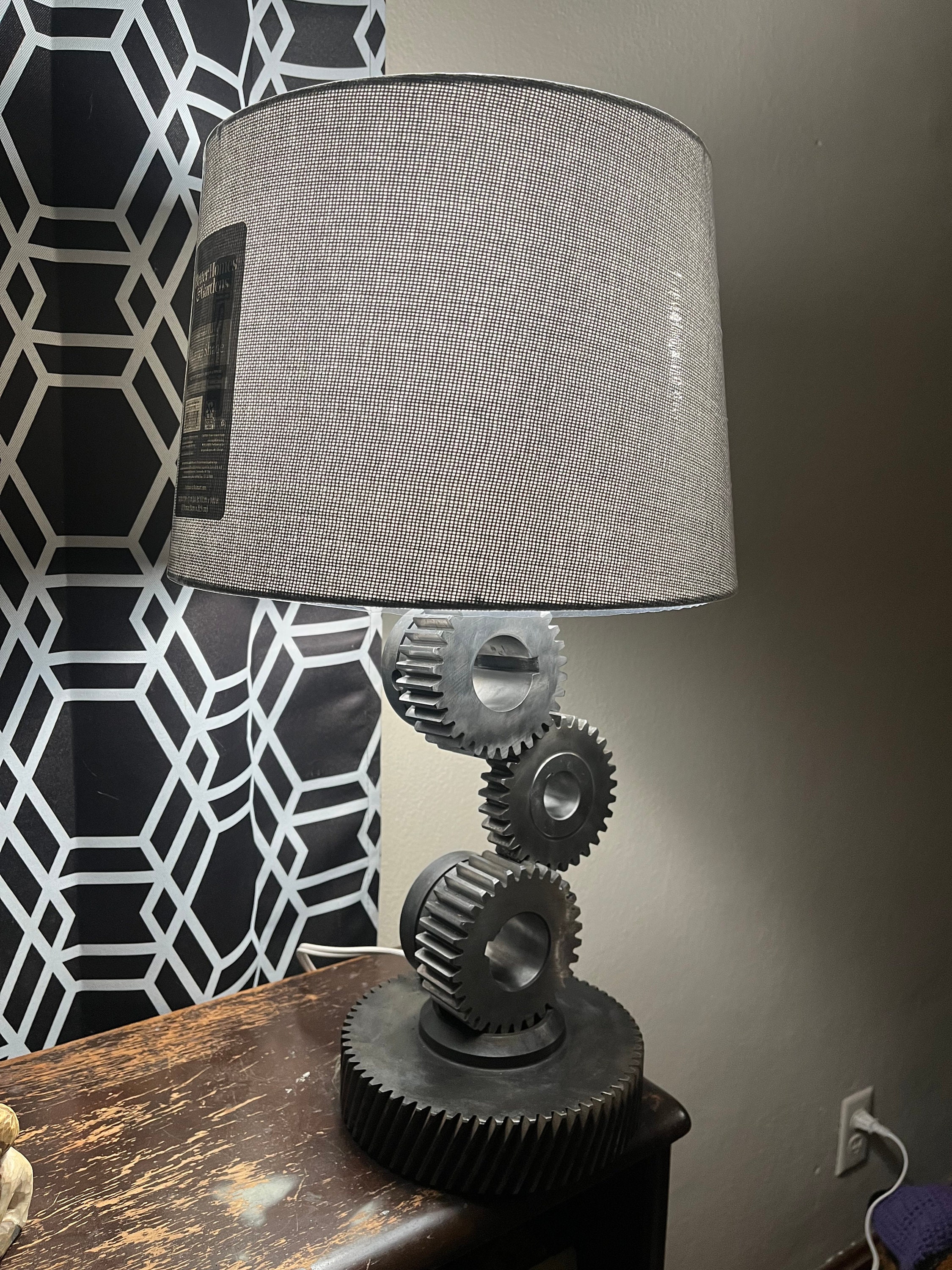 Industrial Steampunk Gear Lamp - Etsy