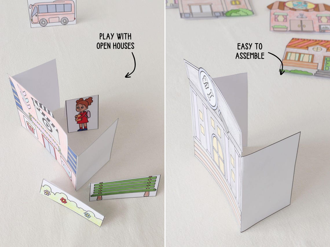 My City Starter Kit - Build Your Own City Printable Craft With Houses ...