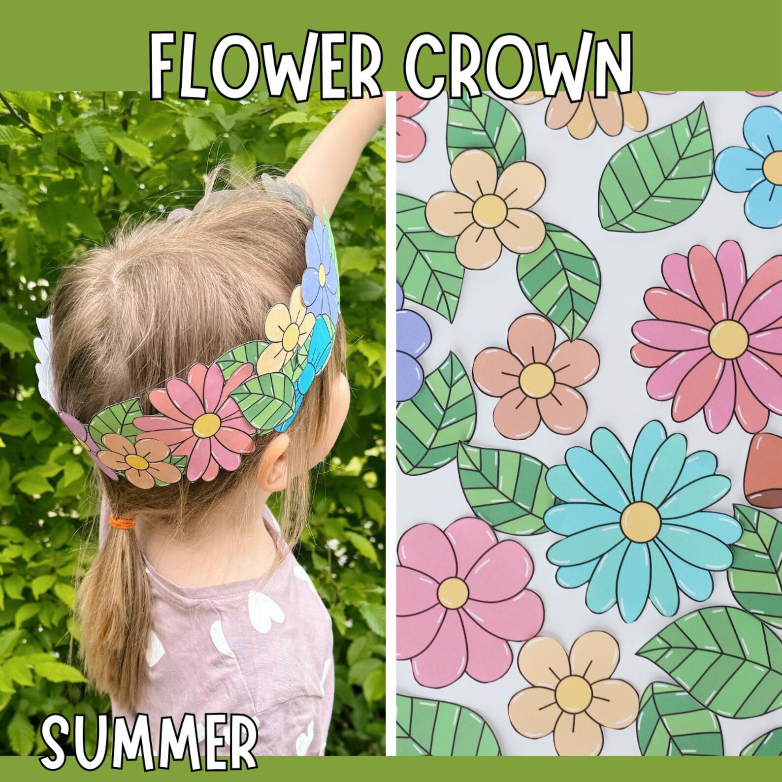 Make a Paper Flower Crown – Summer Craft for Kids - Etsy
