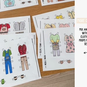 Paper Doll Starter Kit – Printable Craft With 6 Dolls, Clothes & Props ...