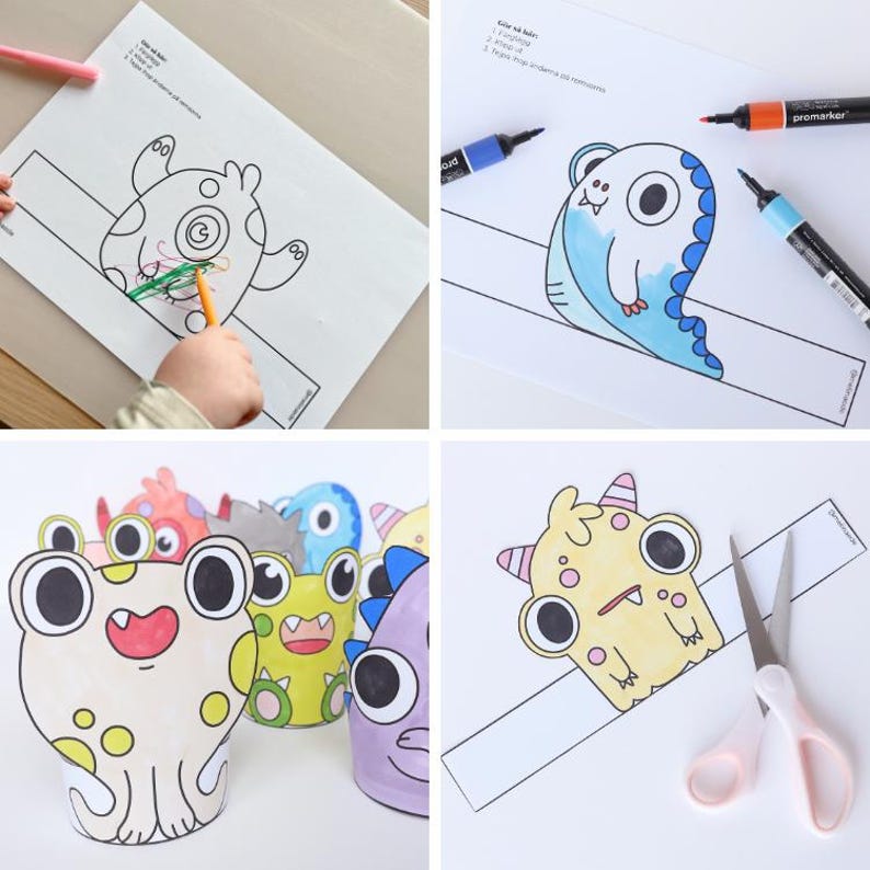 Paper Craft Decoration Monster - Etsy