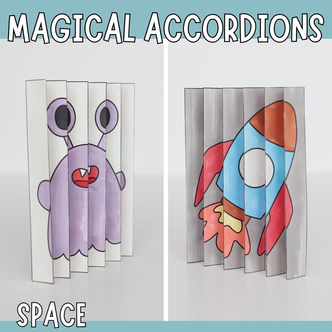 Space-themed Agamograph Craft – Fold & Reveal the Magic! - Etsy