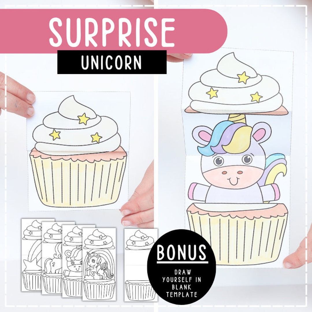 Paper Craft Prinable Unicorn for Kids Activites - Etsy