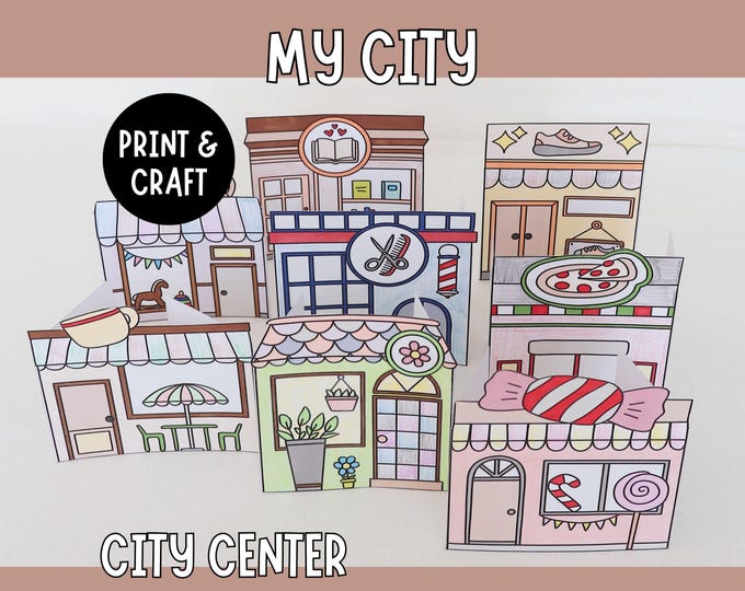 Printable Paper City Craft Sheets - DIY Urban Landscape Templates for ...