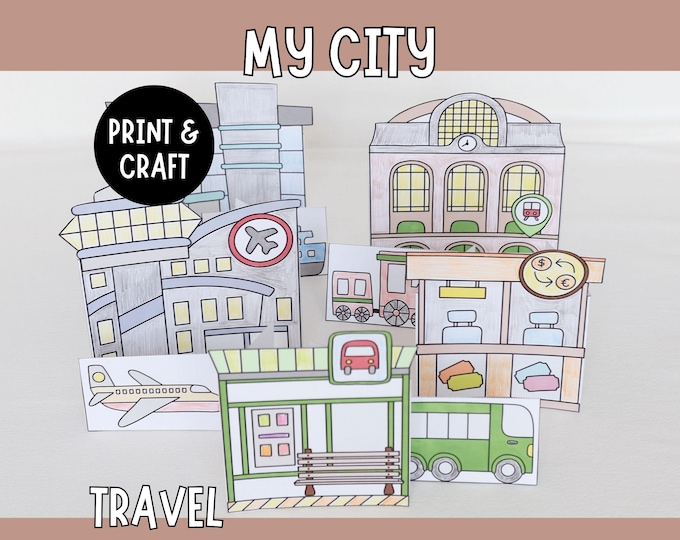 Printable Paper City Craft Sheets - DIY Urban Landscape Templates for ...