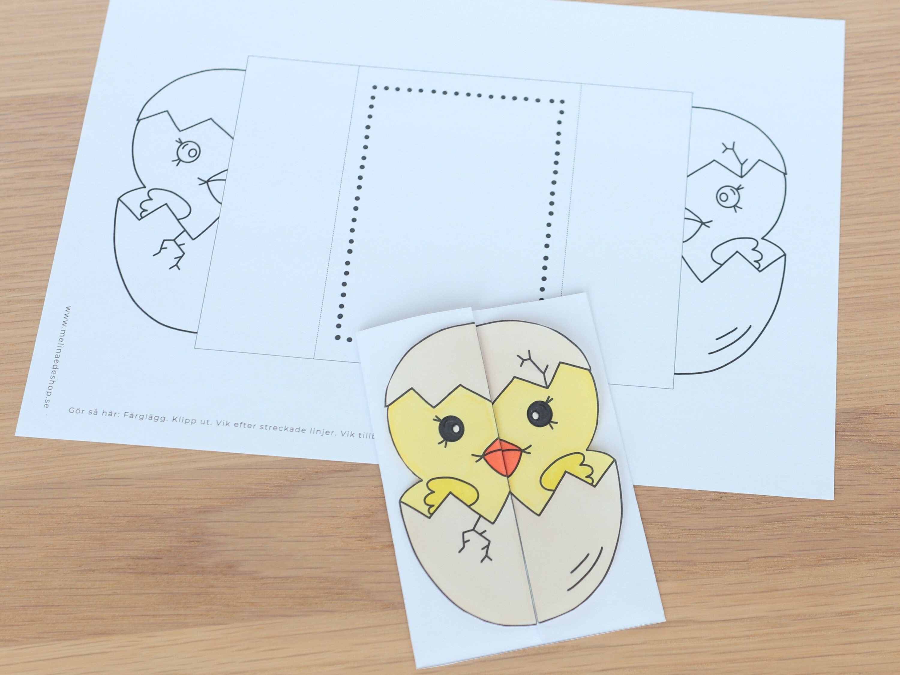 Easter Cards Paper Craft Activity Printable Coloring Page for Kids Open ...