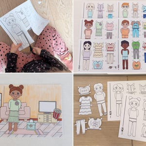 Paper Doll Starter Kit – Printable Craft With 6 Dolls, Clothes & Props ...