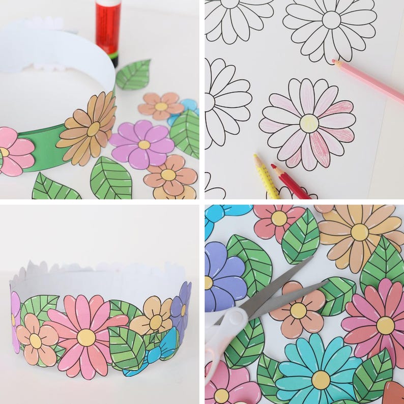 Make a Paper Flower Crown – Summer Craft for Kids - Etsy