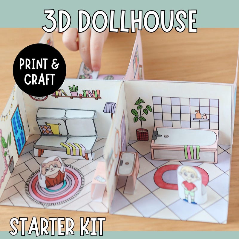 Dollhouse With Rooms - Etsy