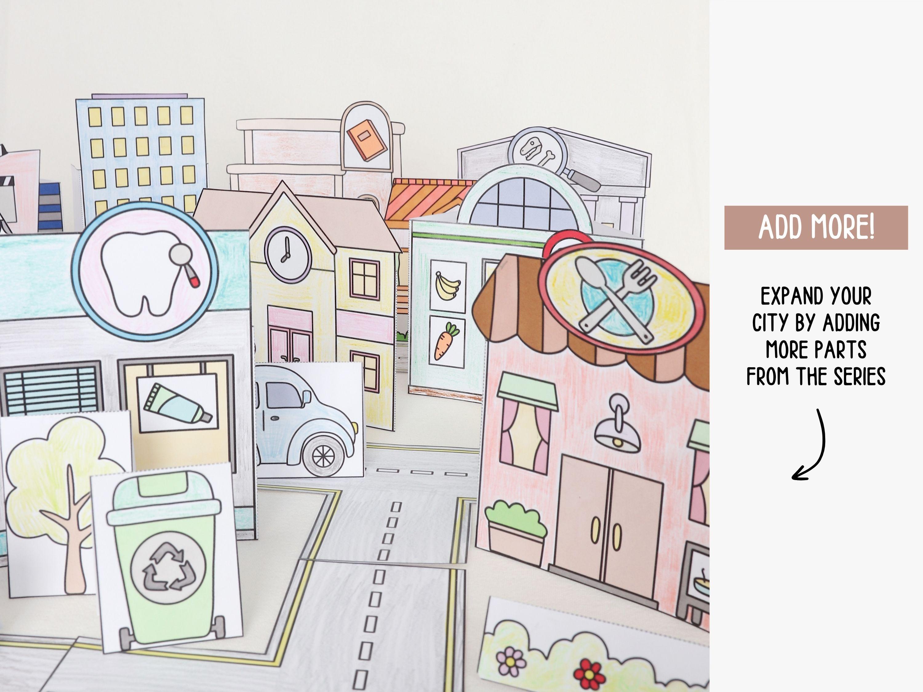 My City Starter Kit - Build Your Own City Printable Craft With Houses ...