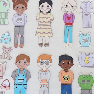 Paper Doll Starter Kit – Printable Craft With 6 Dolls, Clothes & Props ...