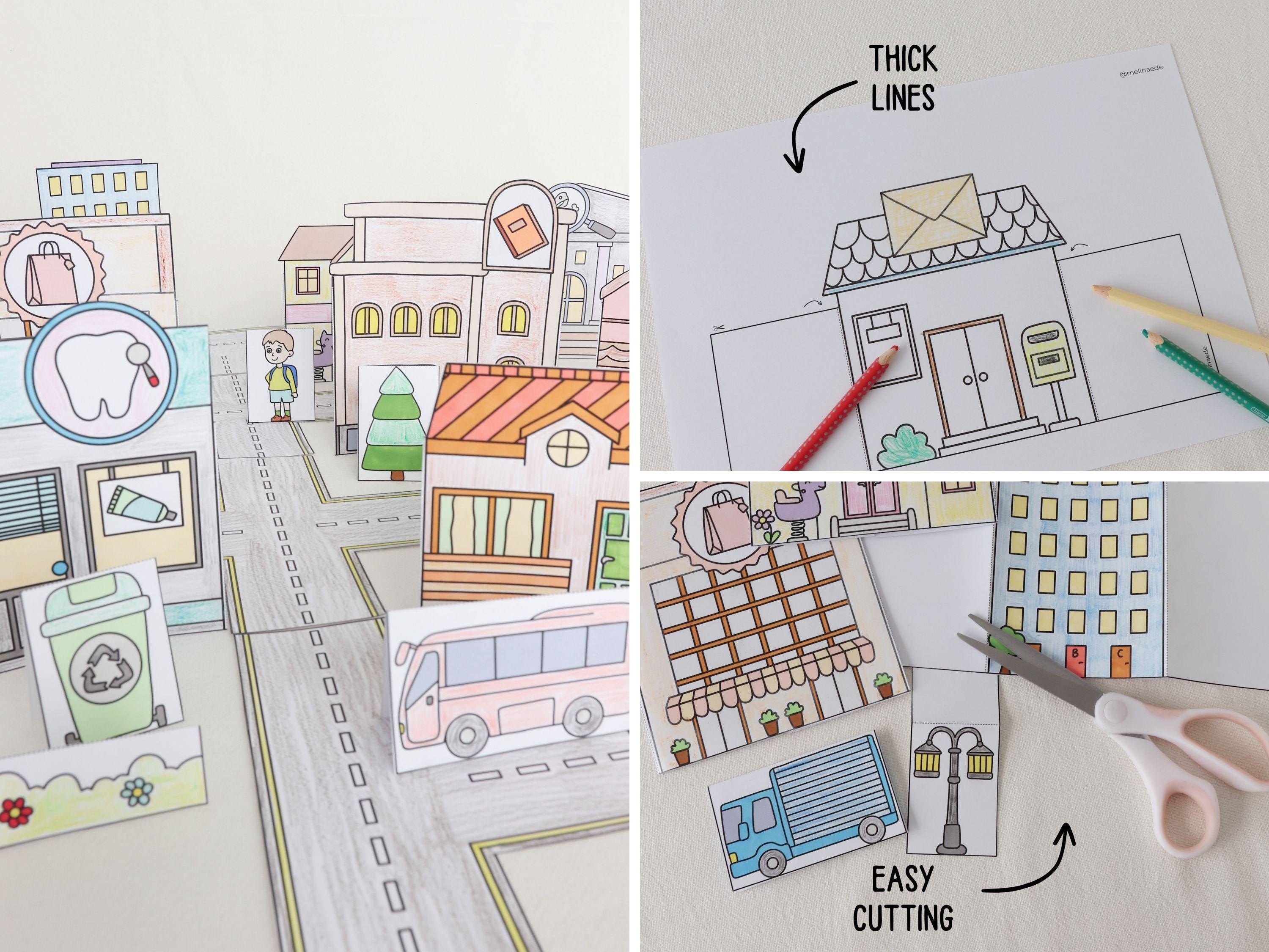 My City Starter Kit - Build Your Own City Printable Craft With Houses ...