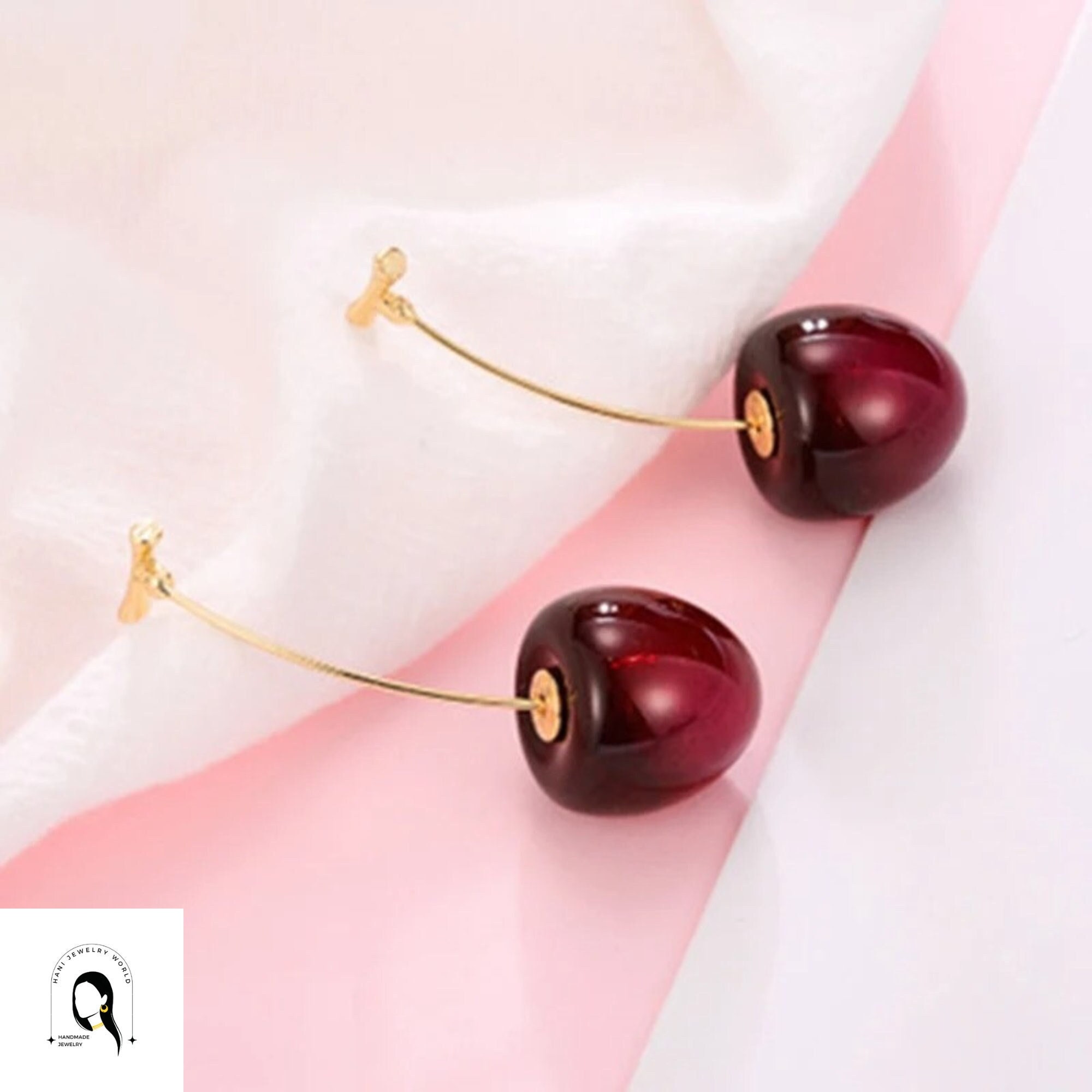 Cherry Dangle Earrings, Dangle Drop Fruit Earrings, Food Earrings, Cute Cherry Earrings ...