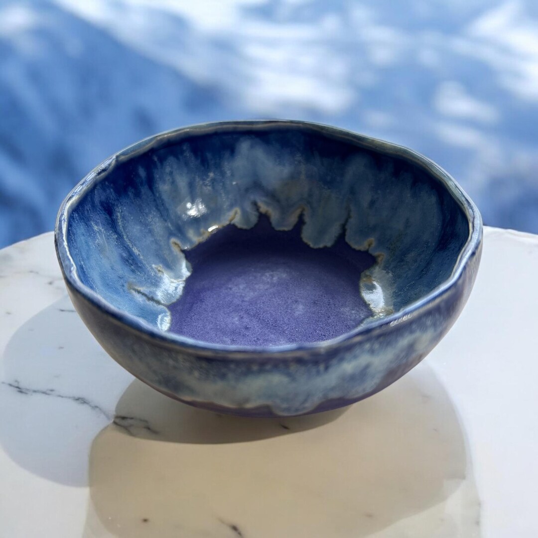 Small 5" Slip Cast Snack Bowl #87 in Aspen Blue - Etsy