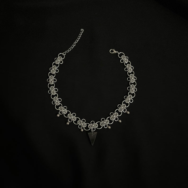 Byzantine Weave Amethyst Gothic Chainmail Choker Chainmail Jewelry ...