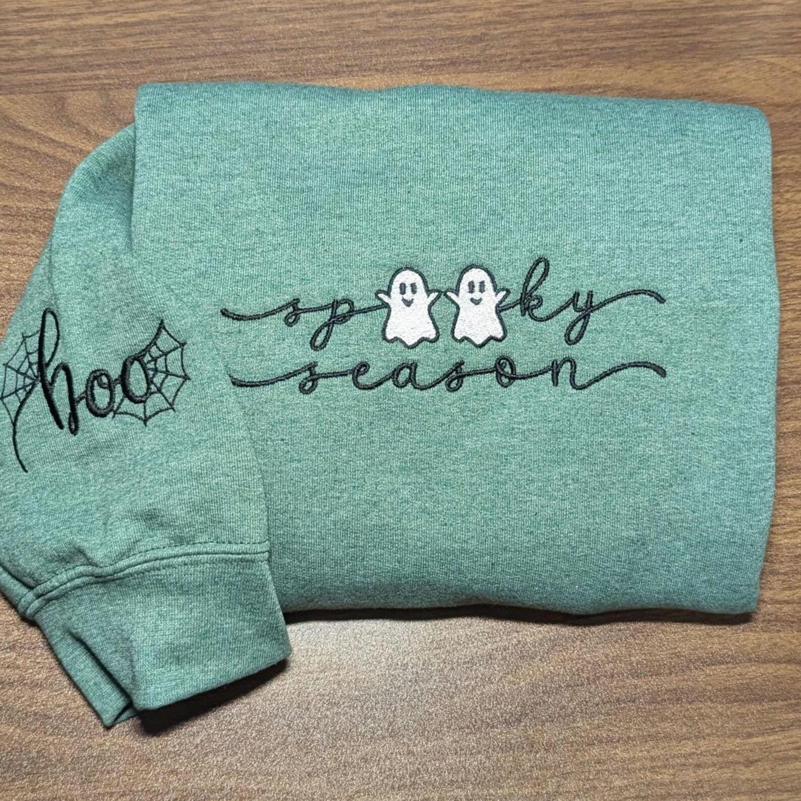 Embroidered Spooky Season Sweatshirt: Ghost Crewneck - Etsy