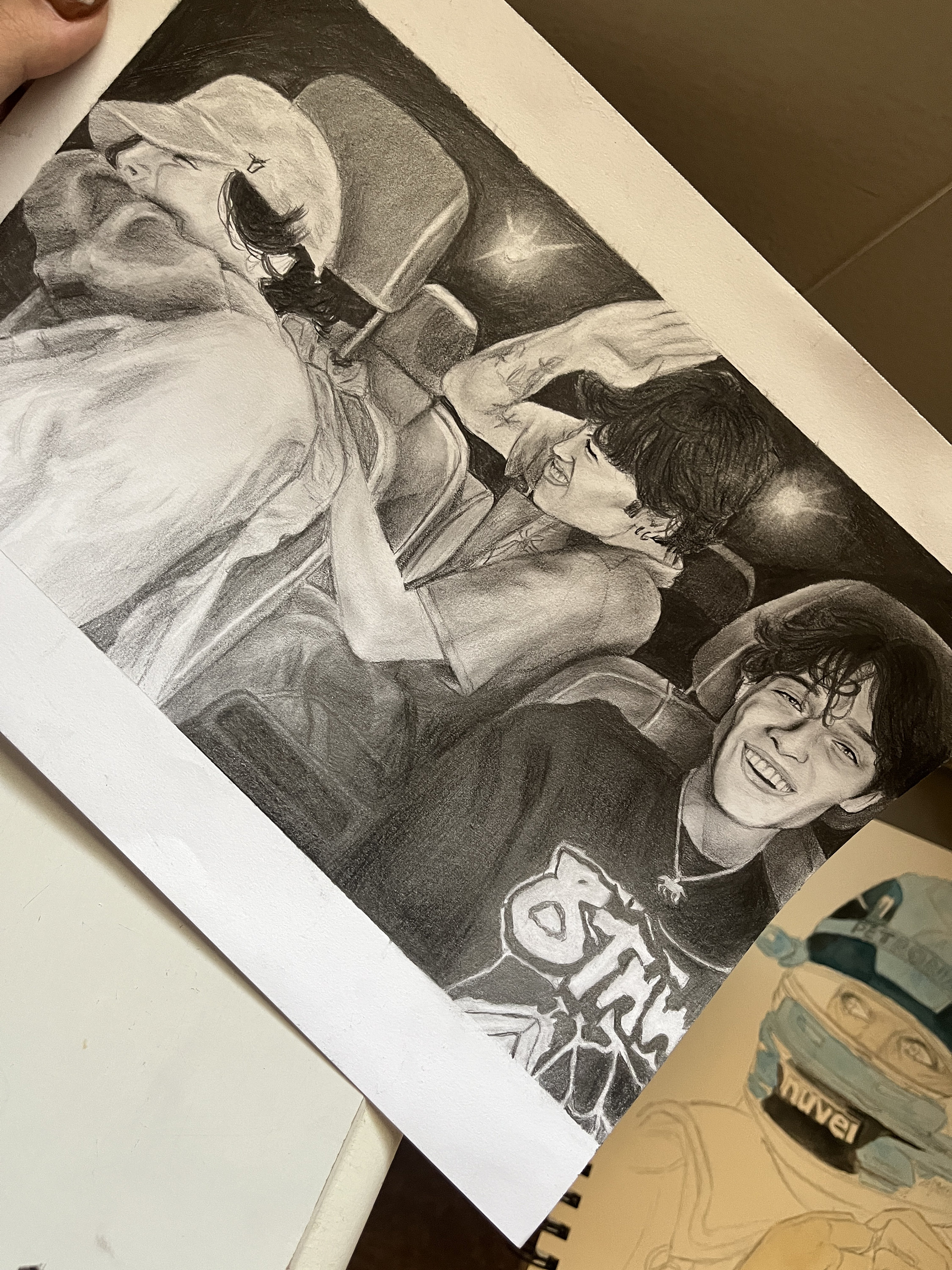 Printed Drawing, Sketch, Matt Sturniolo, Sturniolo Triplet Art, Fan Art ...