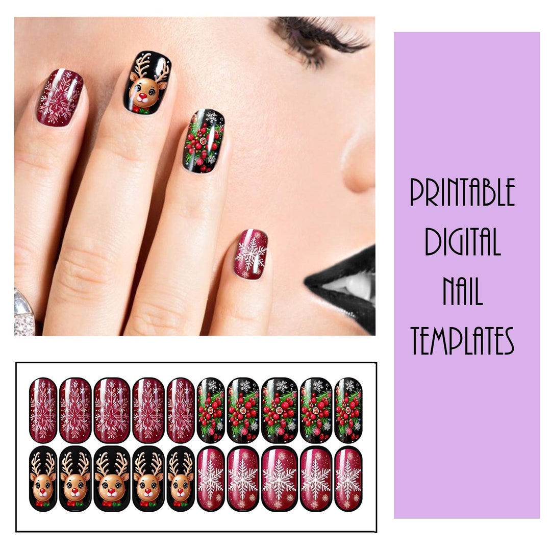 Nail Template Nail Wraps Nail Decals Nail Supplies nail Art-nail ...