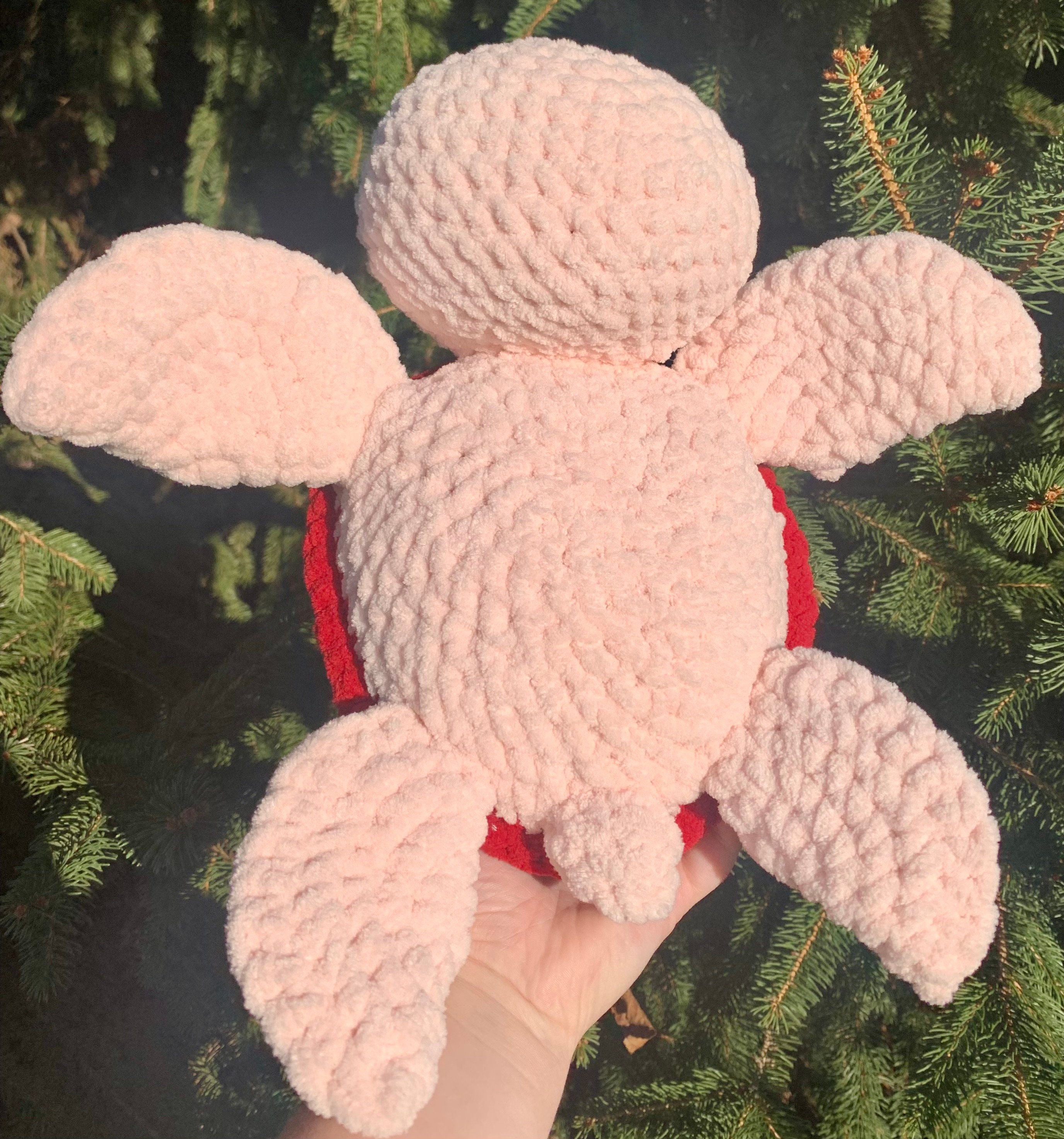 Crochet Strawberry Turtle Plushie, Amigurumi Decoration, Stuffed Animal ...