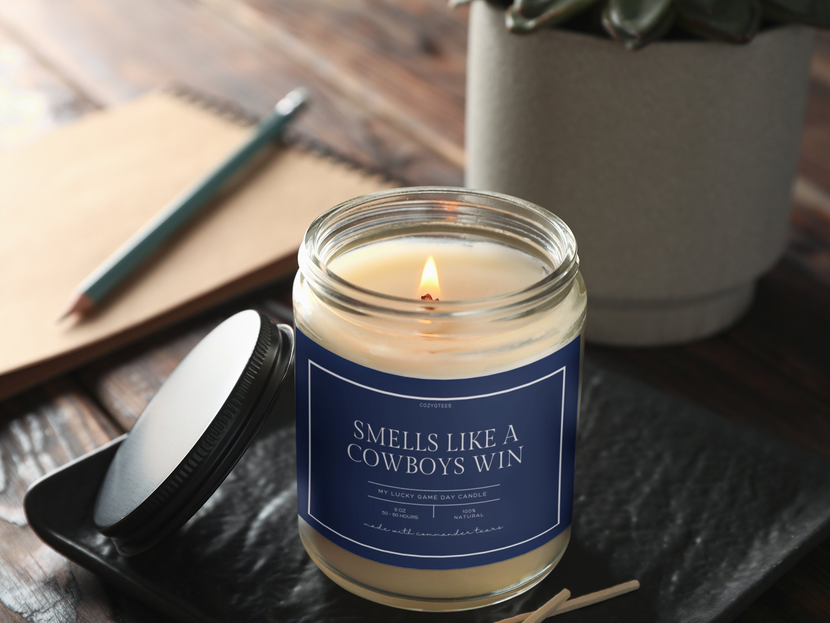 Smells Like a Win Candle, Dallas Cowboys Football, NFL Football Gift ...